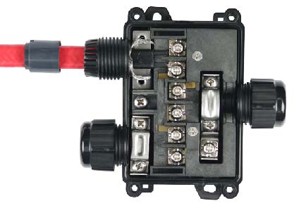 T connection box for heat tracing cables with antifreeze thermostat ...